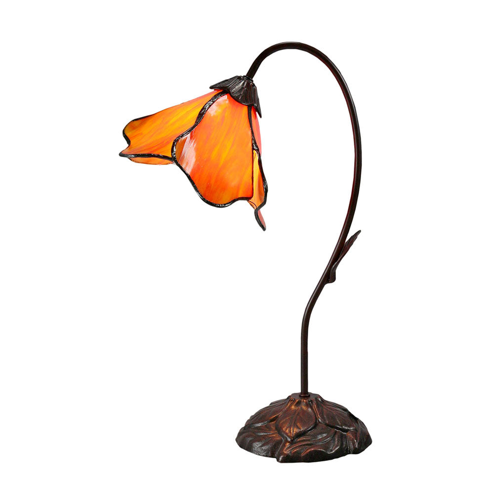 Single Lotus Flower Tiffany Shade Table Lamp (Available in 6 Colors)